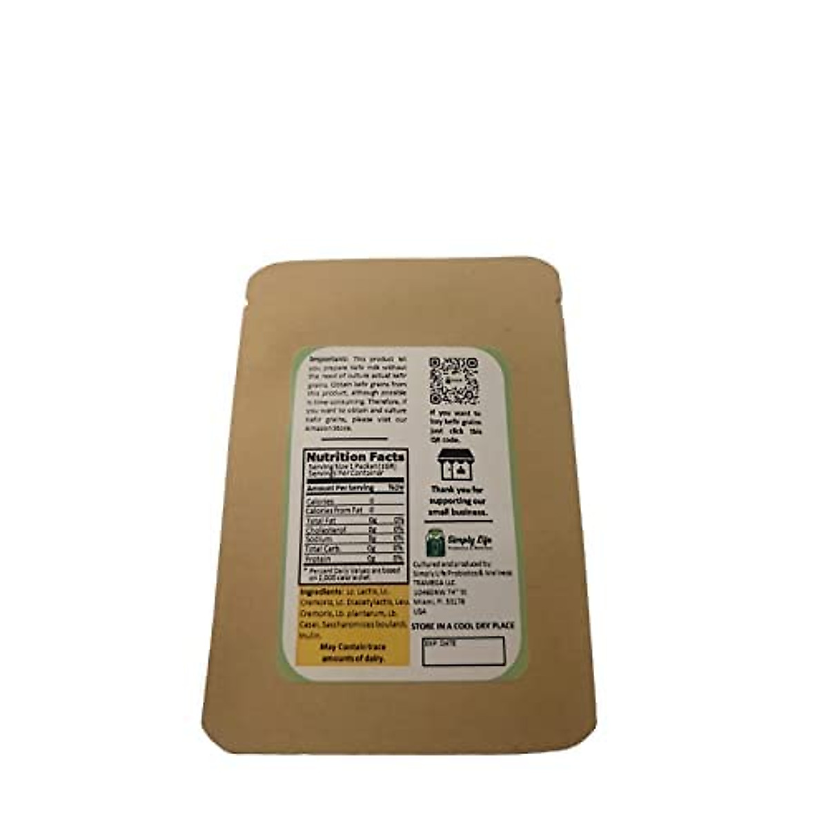 Turkish Kefir Starter Dehydrated & Powdered Milk Kefir Active Probiotic Cultures Starter - No Maintenance - Powder (6 Pack)