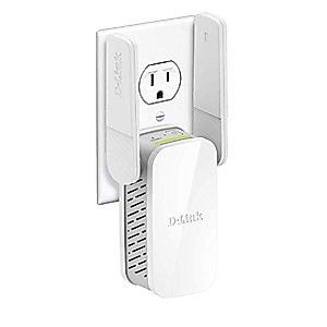 D-Link WiFi Range Extender, AC1200 Plug In Wall Signal Booster, Dual Band Wireless Repeater Access Point for Smart Home and Alexa Devices (DAP-1610-US), White