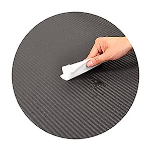 BalanceFrom All-Purpose 1-Inch Extra Thick High Density Anti-Tear Exercise Yoga Mat with Carrying Strap (Black)