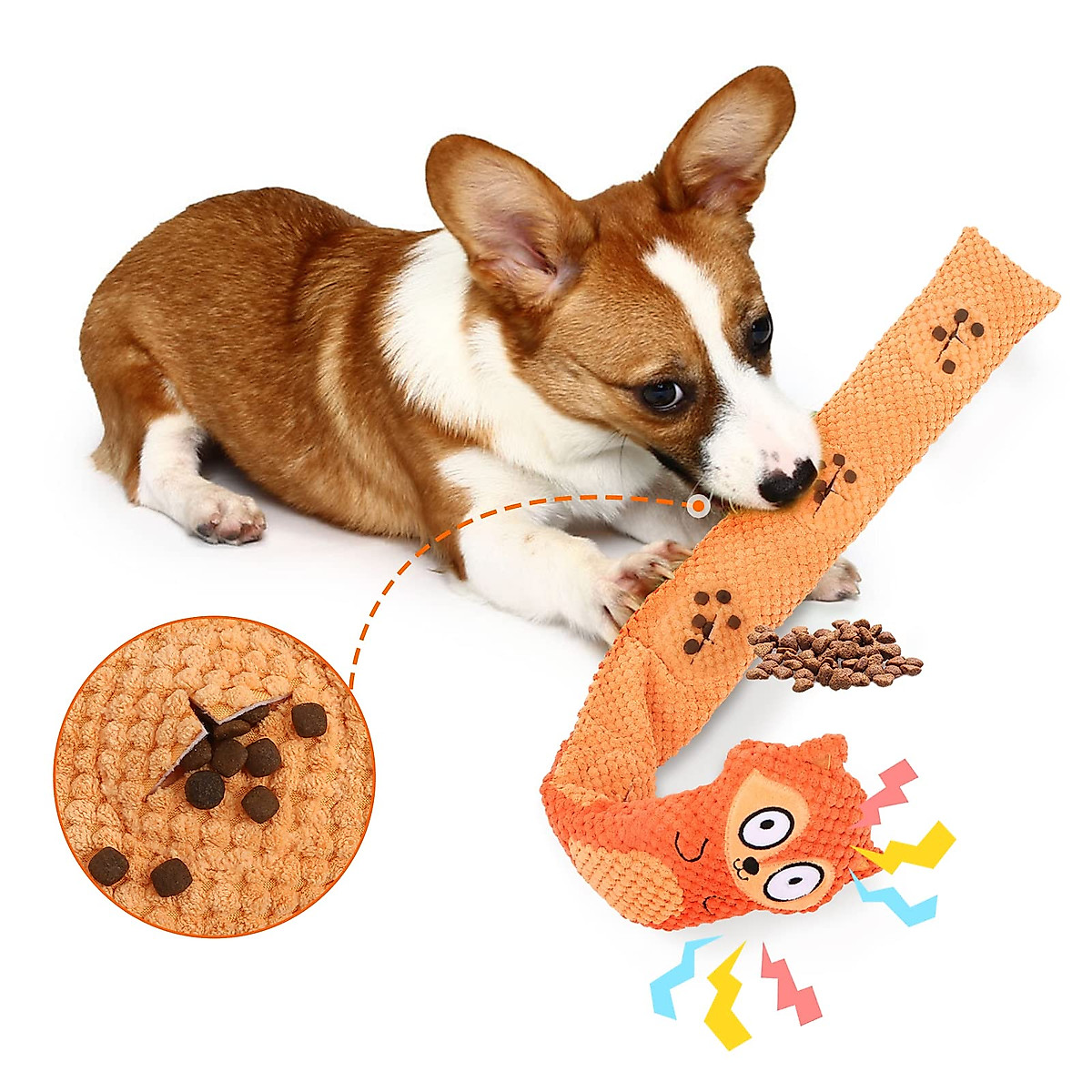 Letsmeet Squeak Dog Toys, Dog Puzzle Toys IQ Training, Dog Snuffle Toys Foraging Instinct Training Puppy Toys with Beautiful Gift Box