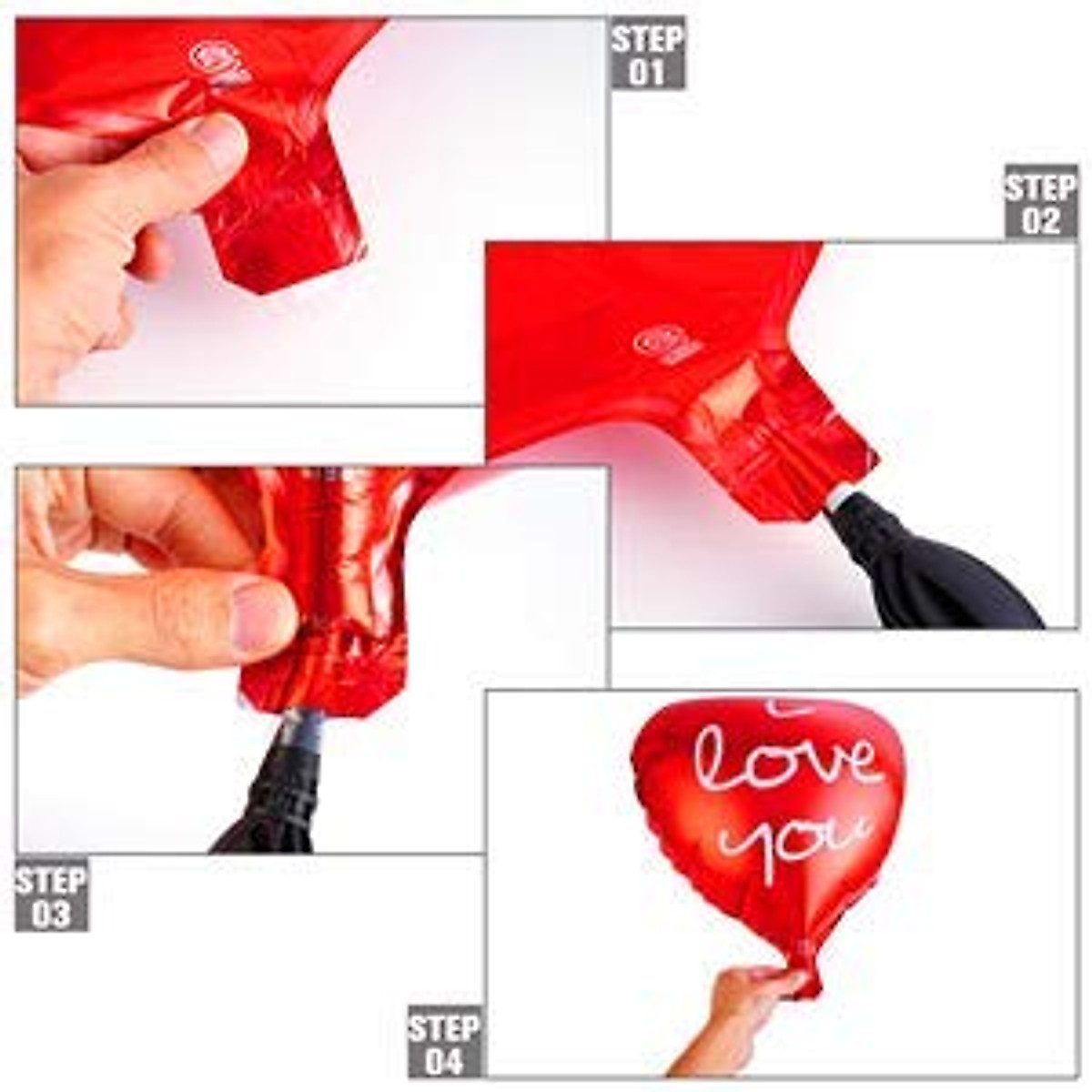 I Love You Balloons and Heart Balloons Kit with 2000 Pcs Dark-Red Silk Rose Petals Wedding Flower Decoration for Valentine Day Party Decorations