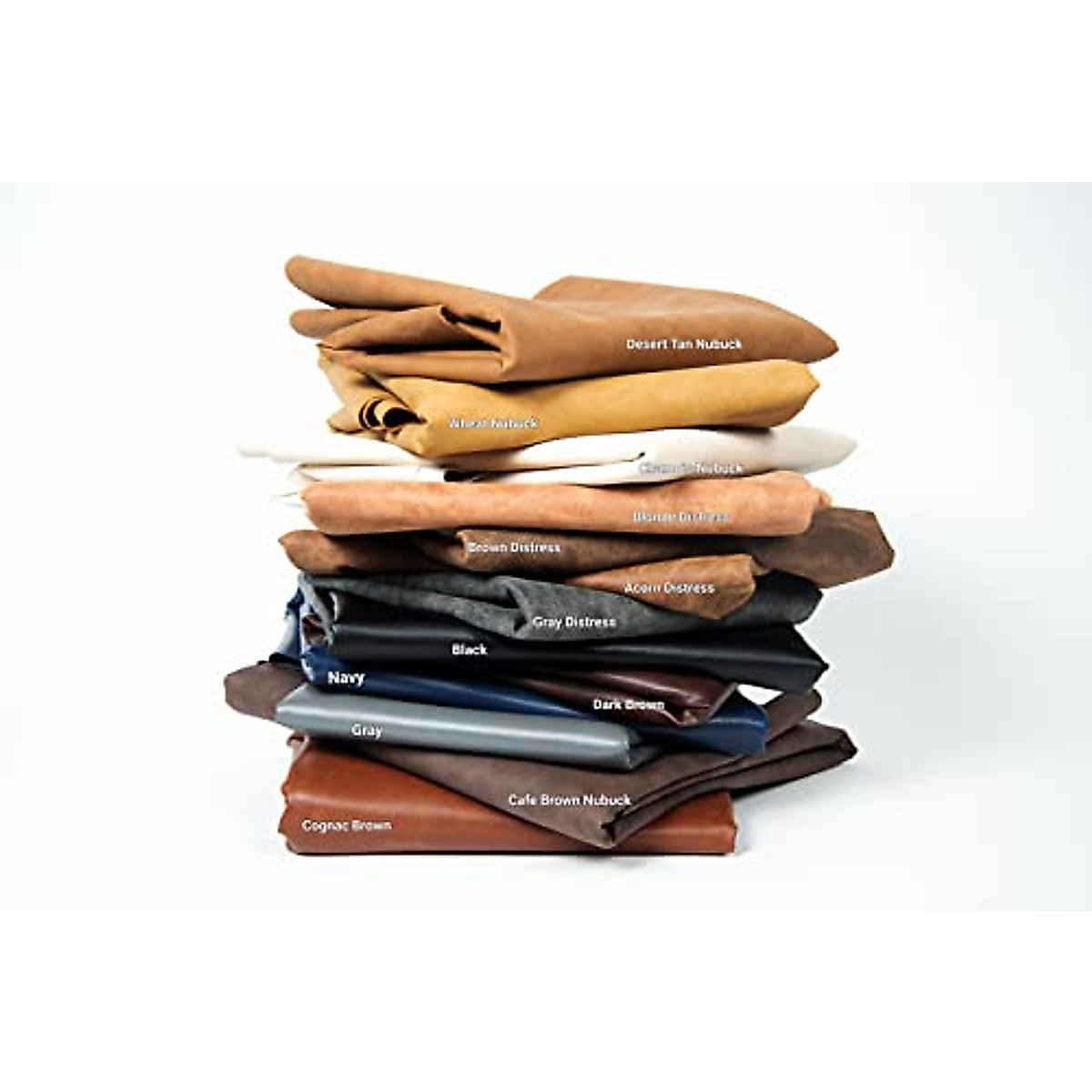 NAT Leathers | Brown Distressed 2 Tone Oily Faux Vegan Leather PU (Peta Approved Vegan) | 1 Yard 36 inch x 54 inch Cut by Yard Pleather 0.9 mm Upholstery | Brown Crazy Horse Distress 36"X54"