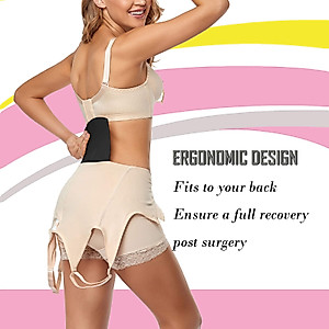 Lipo Foam Back Board Post Surgery Liposuction Surgery Board Lipo Backboard Lipo Back Compression Board Liposuction & BBL Tabla Moldeadora de Espalda Post Cirugia, Black