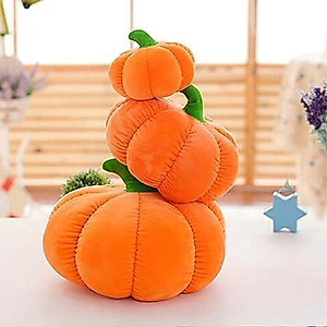 Halloween Pumpkin Pillow, Pumpkin Shaped Throw Pillow, Stuffed Pumpkin Fluffy Pumpkin Plush Toy, Decorative Throw Pillows Thanksgiving Pillow 3D Simulated Pumpkin Pillows for Party Home Decor 16inch