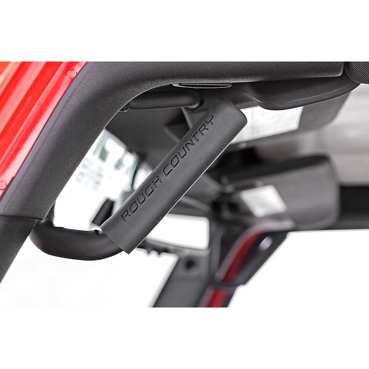 Rough Country Front Black Steel Grab Handles for 07-18 Jeep Wrangler JK - 6501