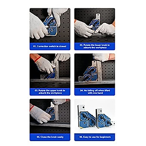 2Pcs Dual Switch Welding Holder 50KG Strong Fixed Angle Soldering Locator Clamp Fixture for Steel Iron Plate