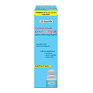 A+Health Cool & Heat Pain Relieving Liquid, Menthol 16%, Maximum Strength, Roll On, Made in USA, 2.5 fl Ounces (CoolHeat)
