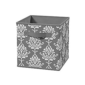ClosetMaid 3254 Cubeicals Fabric Drawer, Gray Damask