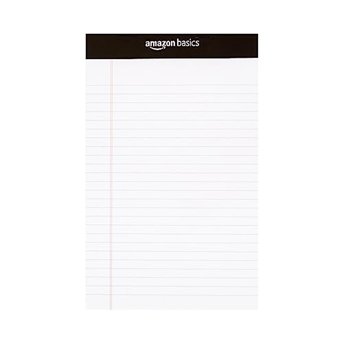 Amazon Basics Narrow Ruled Lined Writing Note Pad, 5 inch x 8 inch, White, 12 Count ( 12 Pack of 50 )