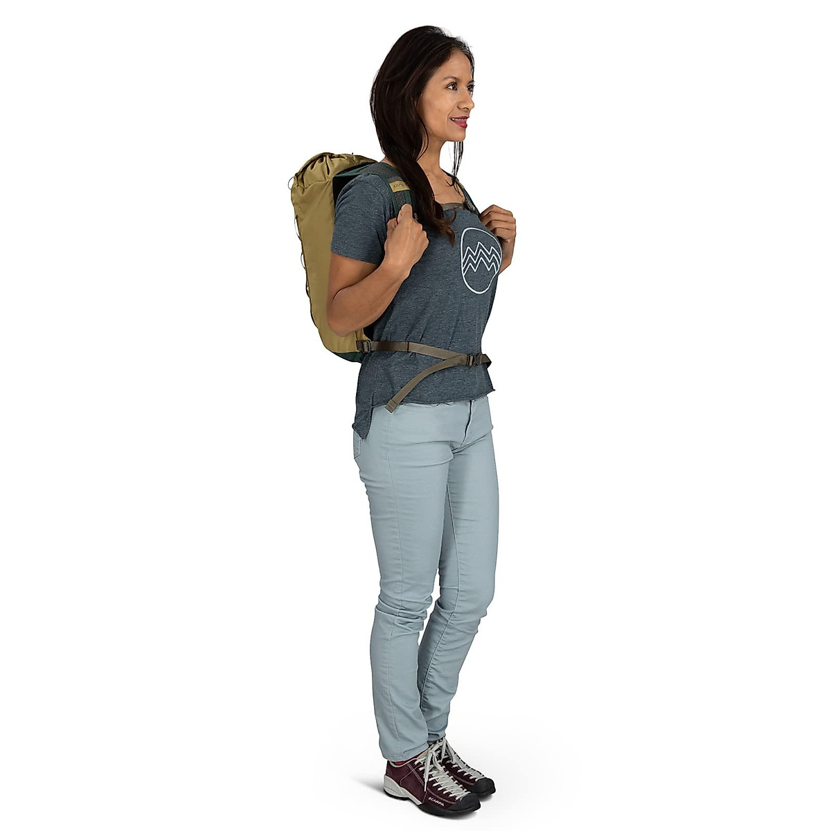 Osprey Daylite Cinch Daypack, Nightingale Yellow/Green Tunnel, One Size