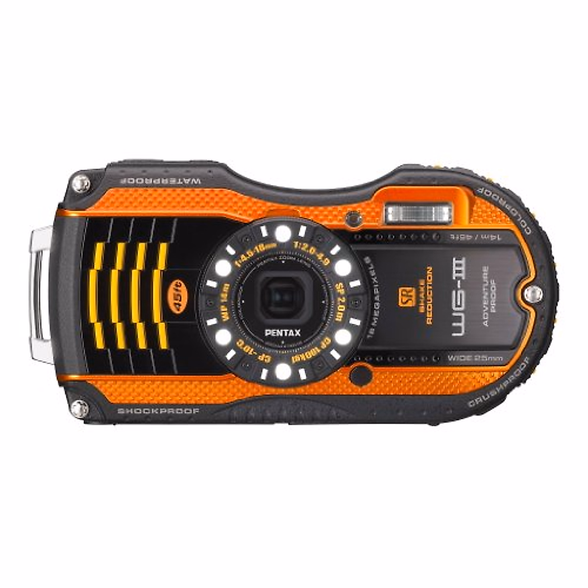 Pentax Optio WG-3 orange 16 MP Waterproof Digital Camera with 3-Inch LCD Screen (Orange)