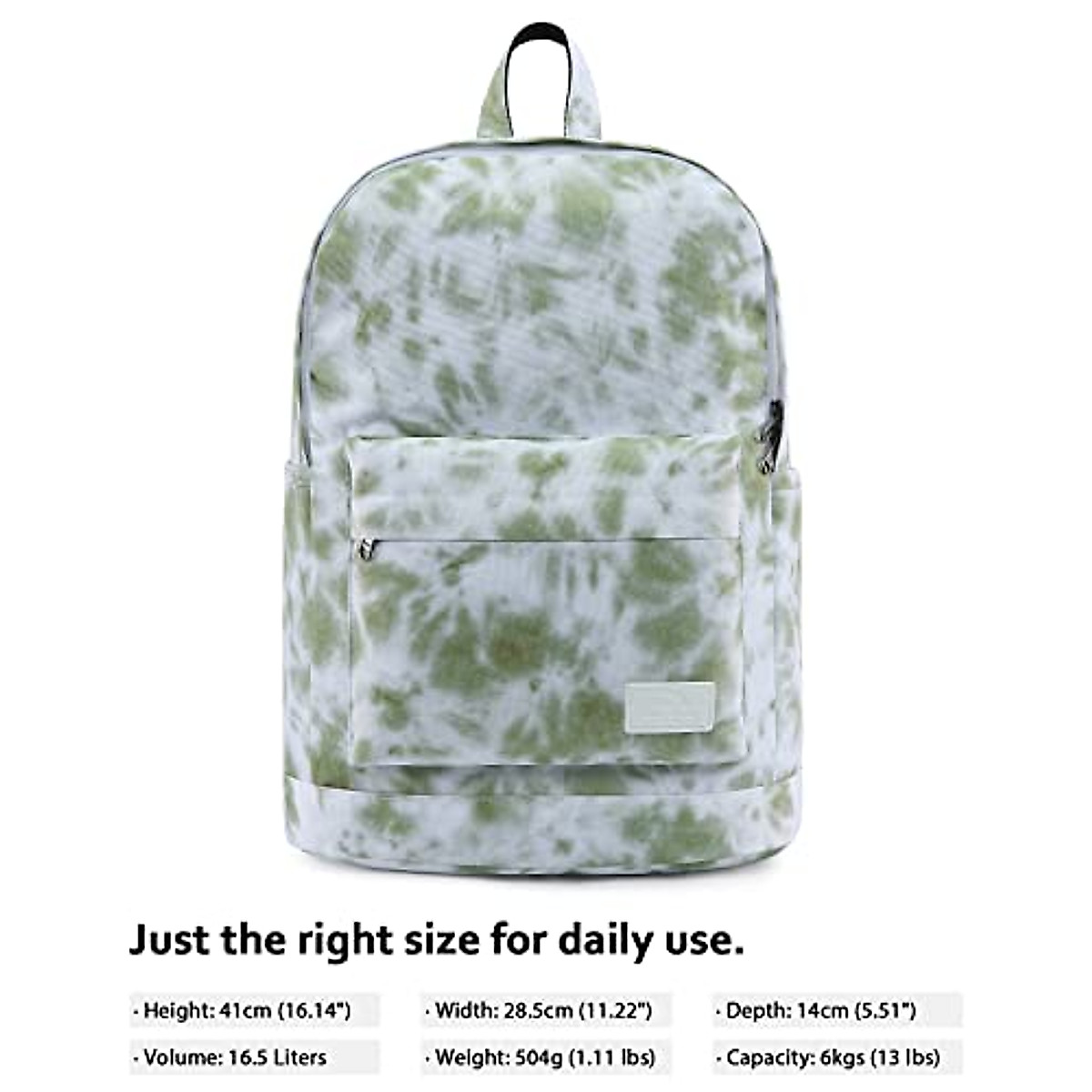 HotStyle 936Plus Tie Dye School Backpack Aesthetic Bookbag for Teen Girls, Green