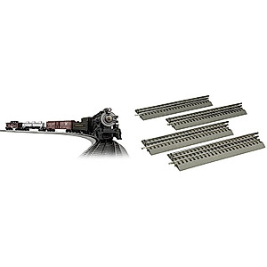 Lionel Pennsylvania Flyer Electric O Gauge Model Train Set w/ Remote and Bluetooth + 4-Piece Straight Track Expansion