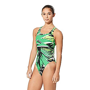 Speedo Women's Swimsuit One Piece ProLT Super Pro Printed Adult Team Colors, Speedo Green, 32