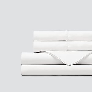 Everspread Bed Linen Set, (4 Piece Sheet Set), Full Size, White. Ultra-Soft & Breathable. Luxury Bedding. Deep Pockets - Fits Mattresses up to 16 inches. Wrinkle & Fade Resistant