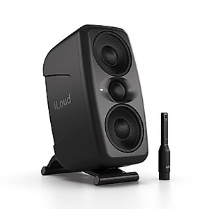 IK Multimedia iLoud MTM (Single) 100W, Dual 3" woofer Premium Compact Studio Monitor Powered Speakers, Designed for high-Performance Desktop Speaker, Computer Speakers and pc Speakers use and DJs