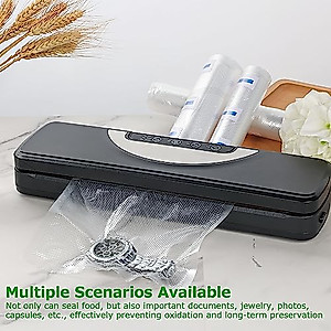 Vacuum Sealer Bags for Food Saver Vacuum Sealer Bags Rolls 6 x 16, 6 x 16, 11 x 16 3 Pack Vacuum Seal Bags for Food Fit Food Saver Vacuum Sealer Sous Vide Bags Seal a Meal Bags