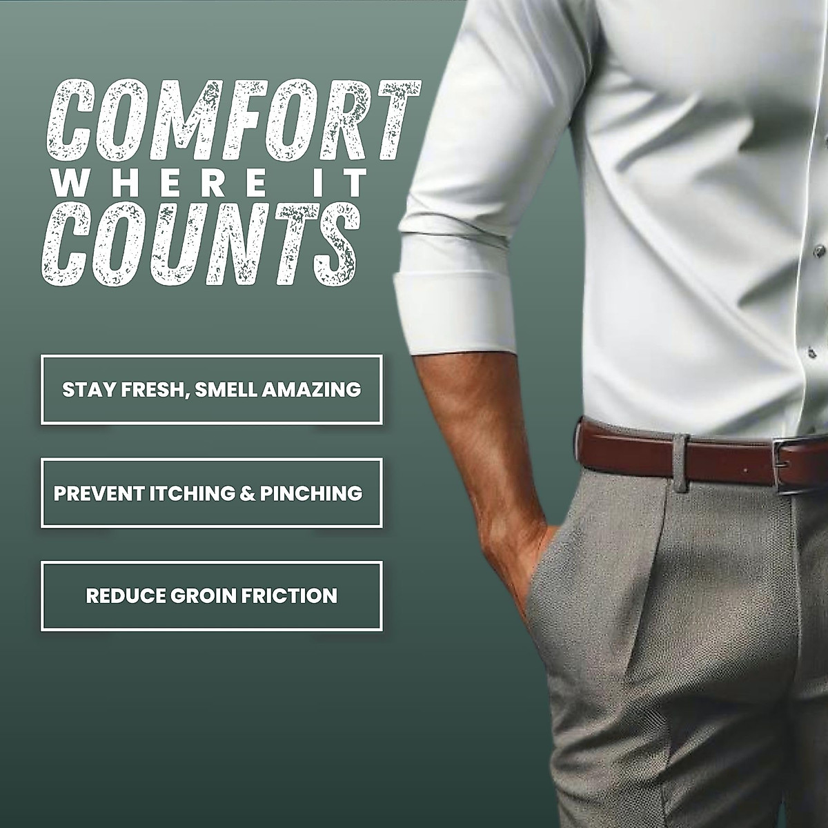 Super Fresh Man Parts Ball Deodorant for Men | Powder Lotion, Fresh Control Odor, Anti Chafing, Stop Itch, Absorb Sweat, Aluminum Free, 4 oz Tube (2PK)