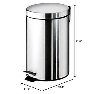 Gedy 2709-13 Round Polished Chrome Waste Bin Pedal