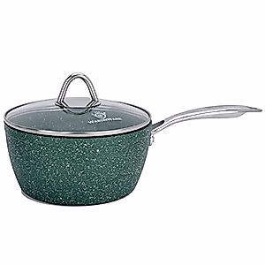 Emerald 2.5 Quart Saucepan with Lid, Ultra Nonstick Sauce Pan, Small Pot with Lid, NonToxic Ceramic Nonstick Saucepan,Small Sauce Pot, Cooking Pot, Dishwasher Safe Sauce Pan, Small Pots for Cooking