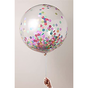Clear balloons for Stuffing Large Balloons 24 Inch Translucent Balloon 5 Jumbo Balloons Giant Globe Strong Latex Big Round Balloon Decorating Wedding, Baby Shower, Birthday Party Helium Quality
