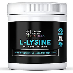 Original Extra Strength L-Lysine Powder for Cats and Dogs -Improved Immune Response, Respiratory Health, and Eye Function. All Natural Chicken for Flavor. Extra Large 125 Grams.