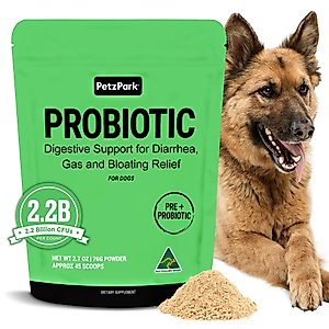 Probiotic for Dogs - Grain-Free Digestive Support Powder for Diarrhea, Bloating & Gas - Promotes Immune Support & Oral Health - Reduces Paw Licking, Allergies & Yeast Infections - 2.7 oz - 45 Scoops