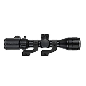 Monstrum 3-9x32 AO Rifle Scope with Illuminated Range Finder Reticle and Parallax Adjustment | Offset Cantilever Scope Rings | Bundle