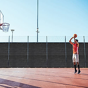 6'x50' Privacy Screen Fence, Cover Fabric Shade Tarp Netting Mesh Cloth - Commercial Grade 170 GSM, Fencing Mesh Shade Net Cover for Wall Garden Yard Backyard Indoor Outdoor Home Decoration(Black)