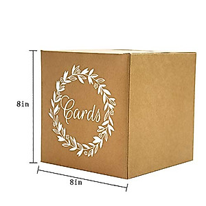 KALEFO Kraft Card Box Wedding Favors Post Box Cardboard Wedding Party Decor Table Centerpiece