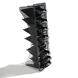 Wahl Professional Premium Black Cutting Guides #3171-500 - 1/8" to 1" - Fits All Full Size Wahl Clippers (Excludes Detachable Blade Clippers) 8 Pack