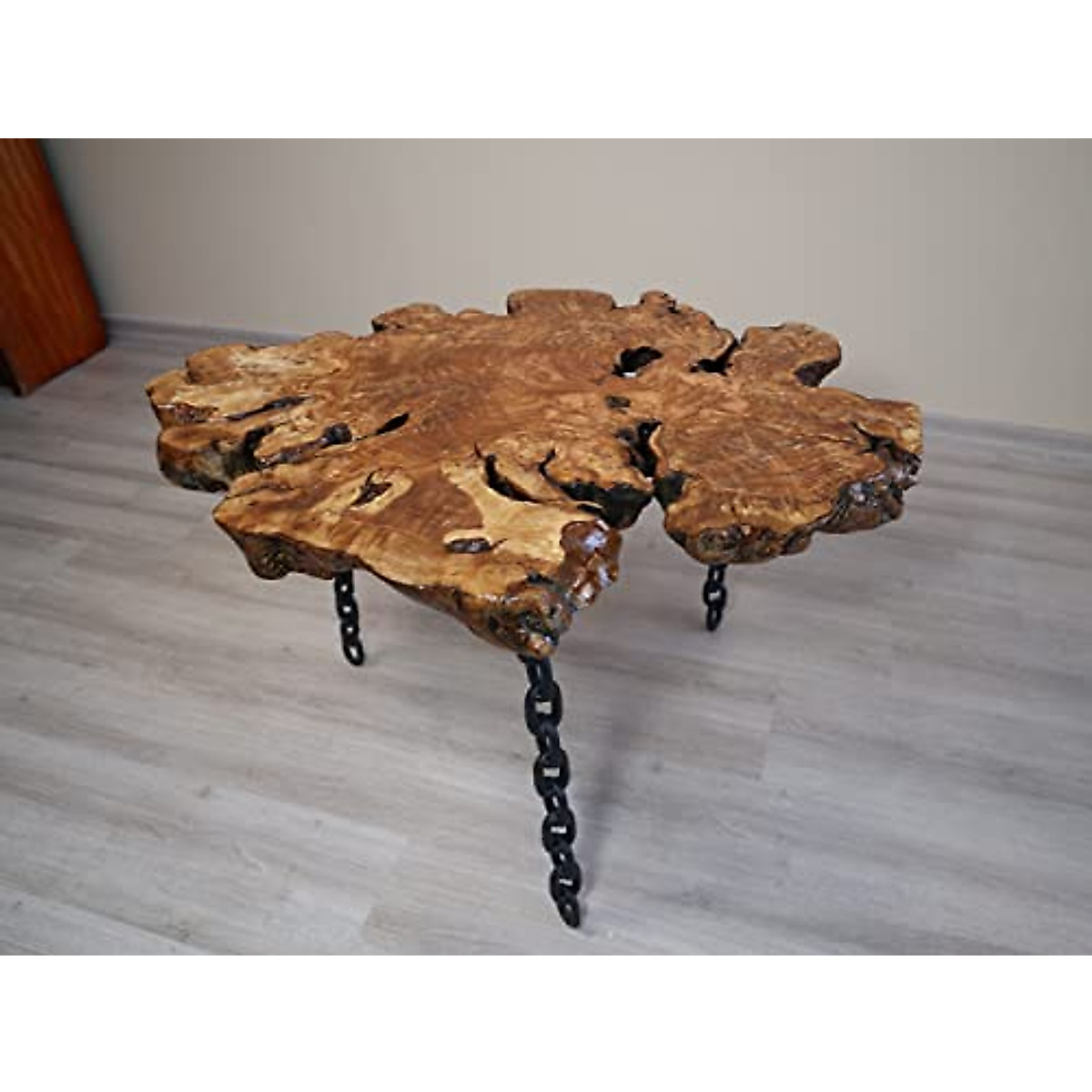 Live Edge Olive Tree Root Amazing Naturally Form Wood Slab, Big Coffee Table 81 X 64 cm (Handmade)