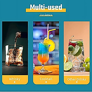 Ice Tray, 3 Pack Ice Cube Trays for Freezer, Silicone Ice Cube Tray with Lid, 6 Square Ice Cubes per Tray for Whiskey, Cocktail, Juice, Reusable Ice Cube Molds, Small Soup Freezer Containers with Lid