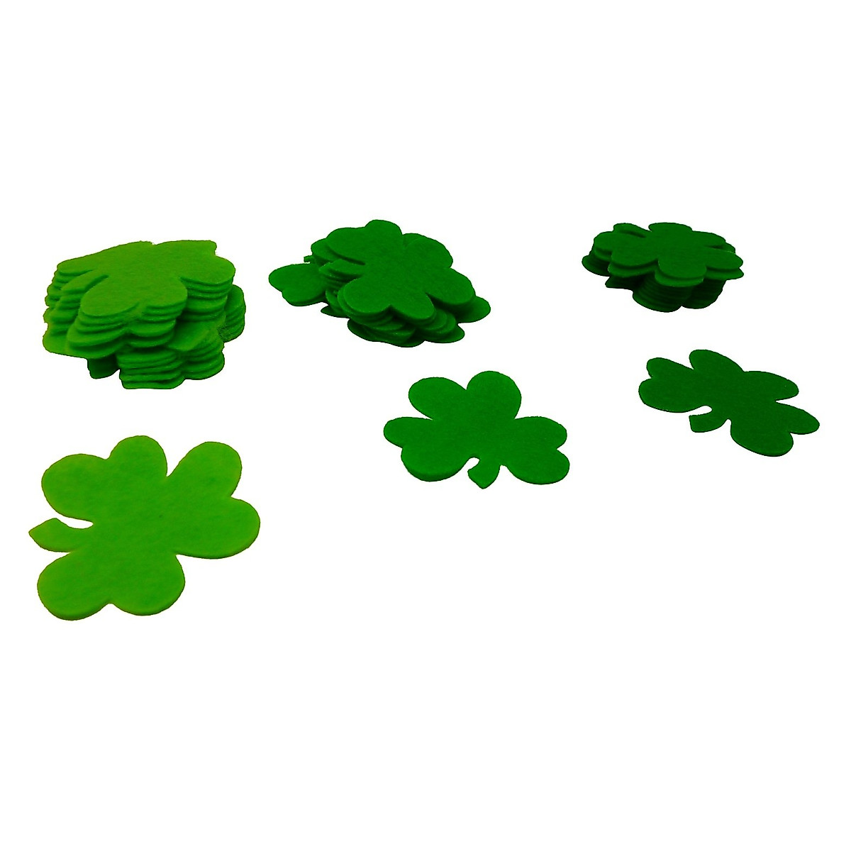 Large Saint Patrick's Day Green Shamrock Felt Confetti (Pack of 36, Size: 1.5") Perfect for Saint Patrick's Day Party Decor, Art & Craft