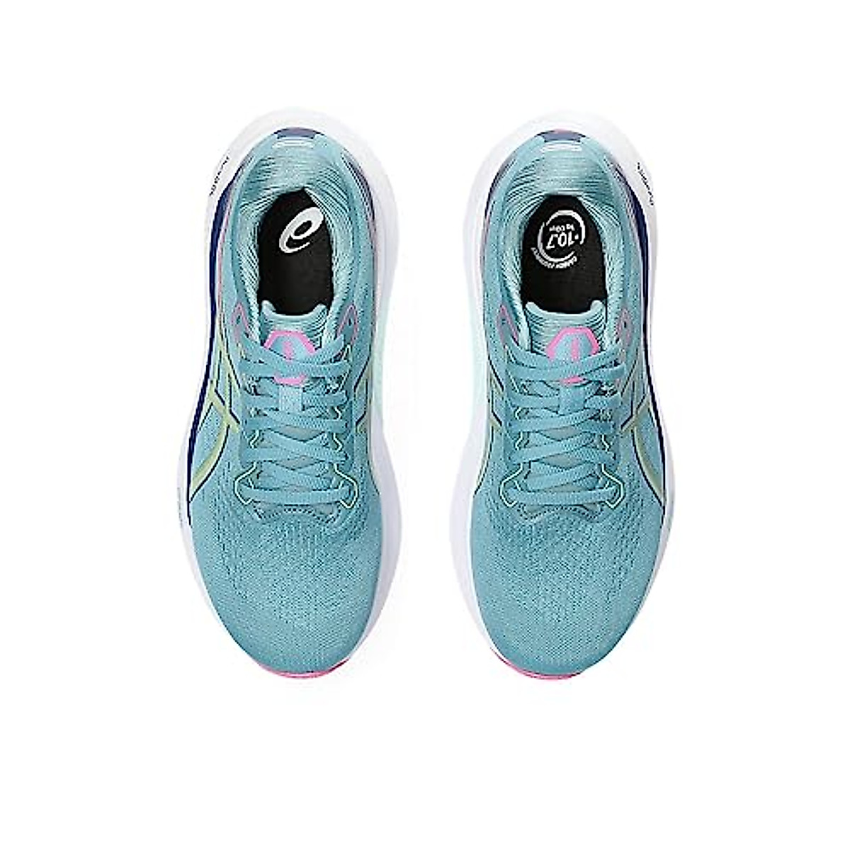 ASICS Women's Gel-Kayano 30 Running Shoes, 9.5, GRIS Blue/Lime Green