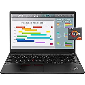 Lenovo ThinkPad E15 Gen 2 Business Laptop, 15.6" FHD 1080P IPS Display, AMD Ryzen 7 4700U, 16GB DDR4 RAM, 512GB PCIe SSD, Webcam, WiFi, Bluetooth, Win 10 Pro