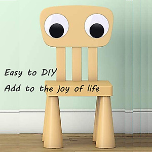 Giant Wiggle Googly Eyes with Self Adhesive Large Black Plastic Eyes for Crafts 2 Inch 3 Inch 4 Inch Set of 8