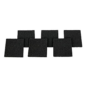 Eagles Square Compost Bin Filters, (6PCS, 4.7" x 4.7" x 0.4") Charcoal Filters for Kitchen Compost Bin Pail, Square Activated Carbon Filter Bio Bucket Filter for Compost Bin Universal Size