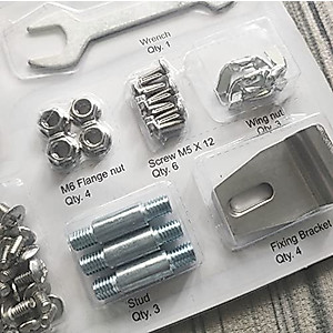 Outdoor Pyramid Propane Patio Heater ​Master Bolt Set - Heater Replacement Hardware Set for Square Glass Tube Patio Heater,polt & Nut & Stud & Wing Nut&fixing Bracket