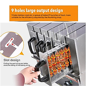 Commercial Electric BBQ Grill, 3600W Smokeless 50 Skewers Grill Oven Machine, 5 Groups Kebab Rotisserie Making Skewers Oven with Adjustable Temperature, for Garden Picnic Camping Indoor Outdoor