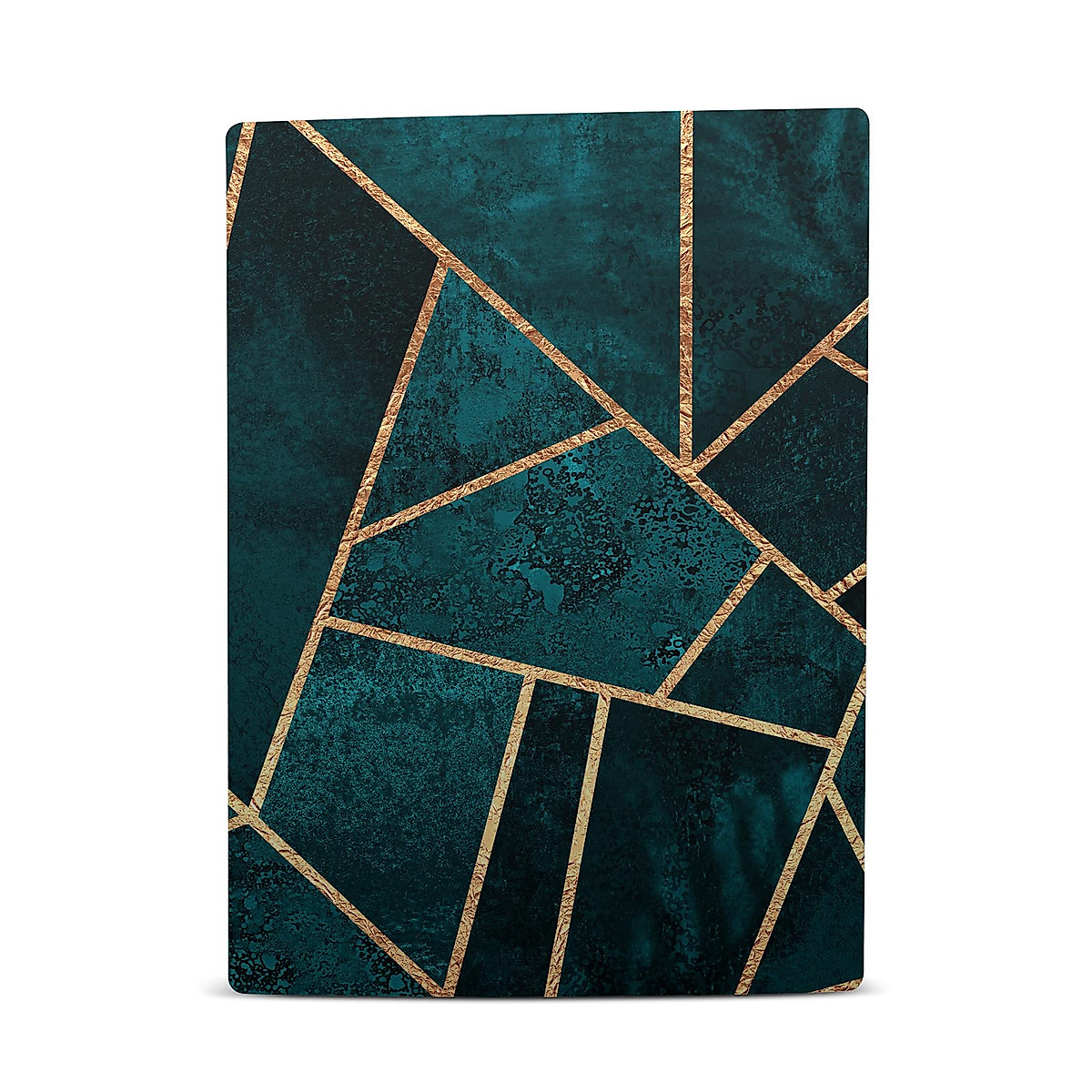 Deep Teal Stone Art Mix Vinyl Faceplate Sticker Gaming Skin Case Cover Compatible with Sony Playstation 5 PS5 Digital Edition Console and DualSense Controller
