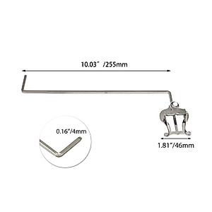 Bstinay 3/4 Vertical Keys Euphonium Marching Clamp-On Silver Music Sheet Clip Music Sheet Clip Replacement for Bass Saxophone