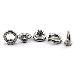 ZRM&E 5pcs M6x80mm Expanding Shield Anchor Eye Bolts 304 Stainless Steel Fastener Raw Style Sleeve Expansion Screw with Eye Ring for Cable Rope Lifting