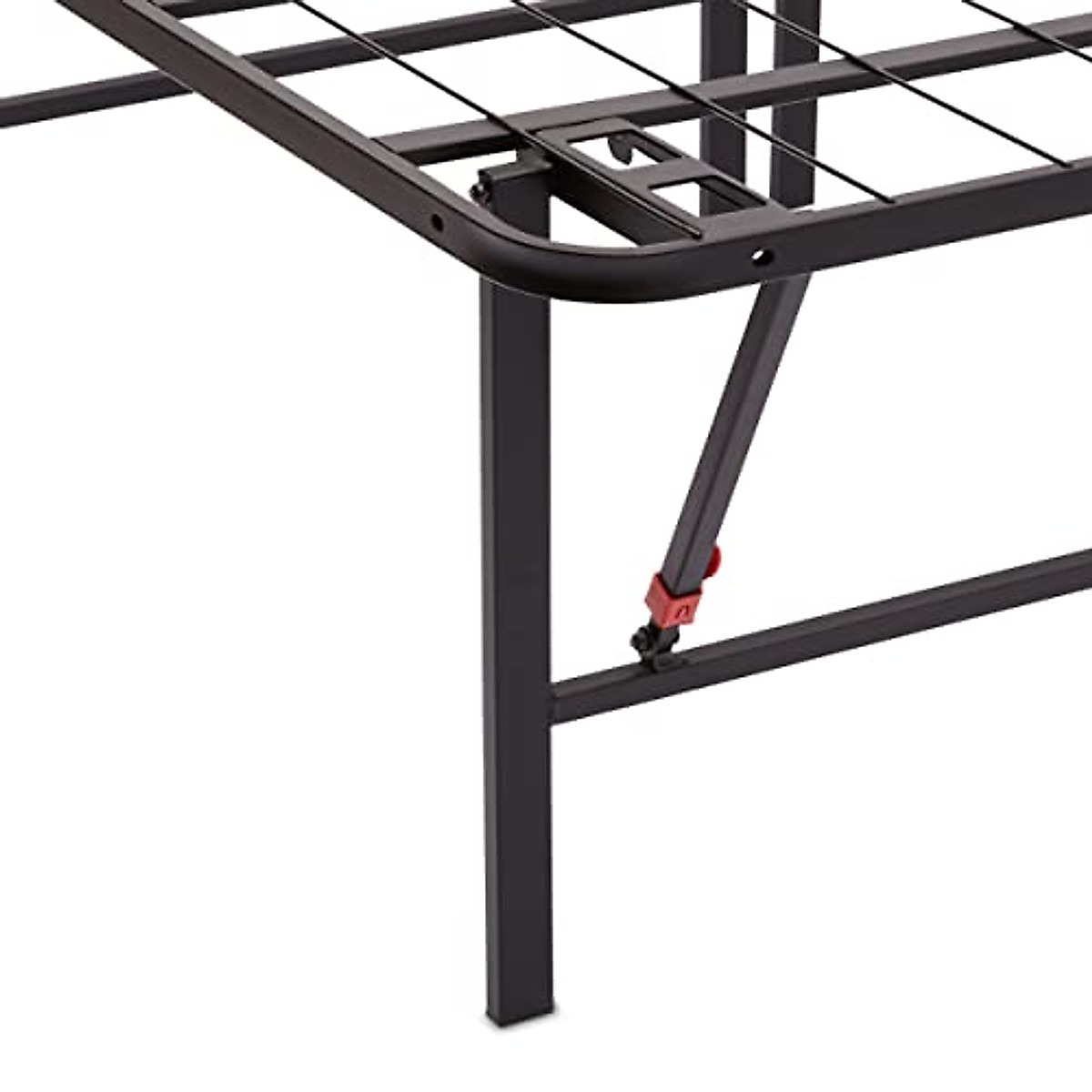 Amazon Basics Foldable Metal Platform Bed Frame with Tool Free Setup, 18 Inches High, King, Black