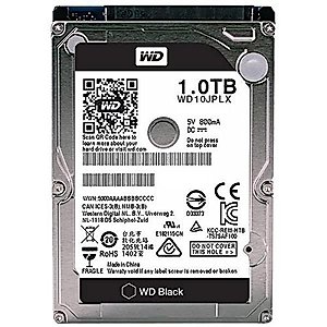 WD Black 1TB Performance Mobile Hard Disk Drive - 7200 RPM SATA 6 Gb/s 32MB Cache 9.5 MM 2.5 Inch - WD10JPLX (Renewed)
