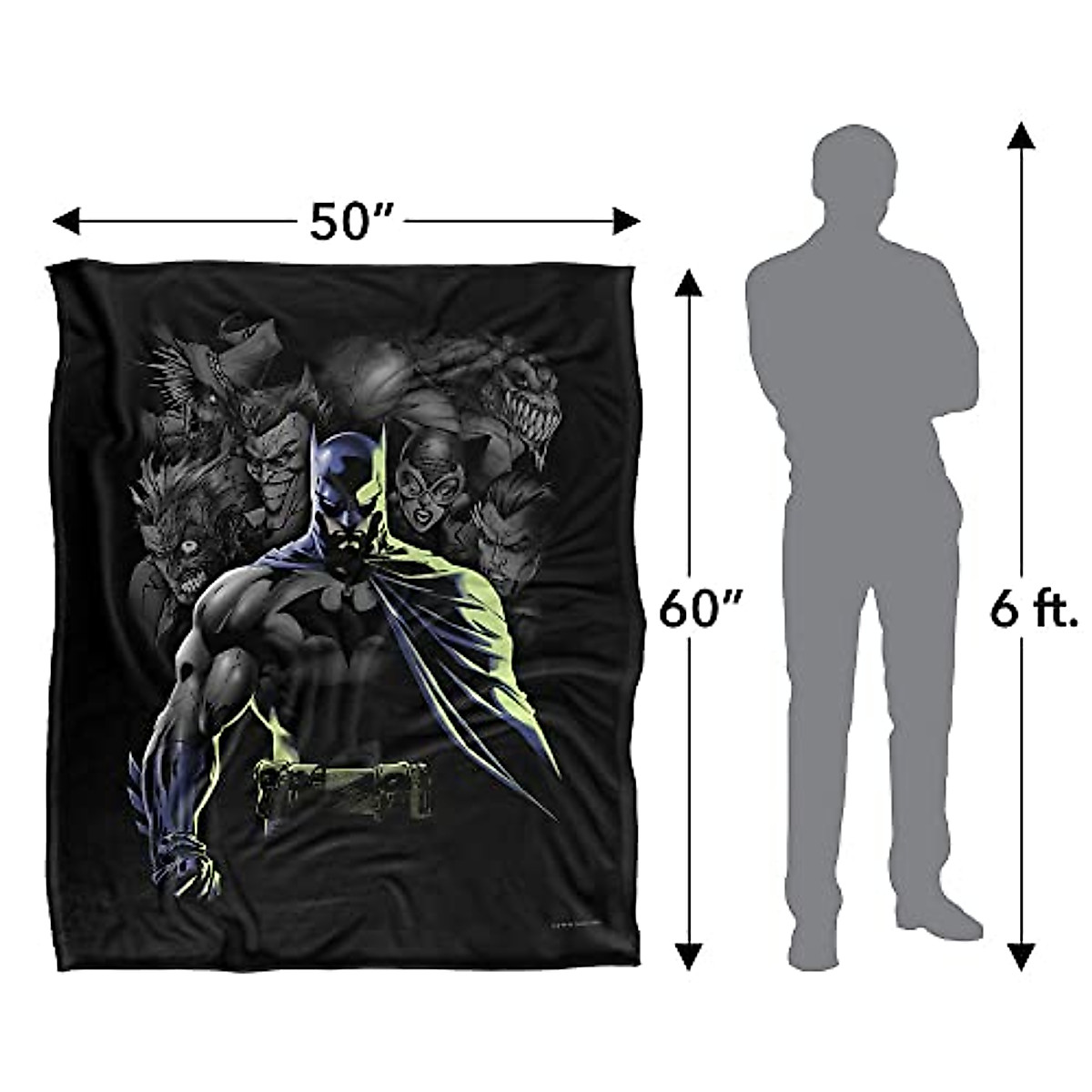 Batman Villains Unleashed Officially Licensed Silky Touch Super Soft Throw Blanket 50" x 60"