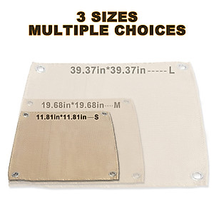 Washranp Fire Mat Glass Fiber Heat Insulation Grass Protection Reusable Easy to Carry Fireproof Blanket Fire Pit Mat for Outdoor Barbecue Camping 50 * 50cm