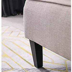 HAOBO Home ANNJOE Cushioned Linen Loveseat Settee Upholstered Sofa Backrest Couch Banquette Bench for Dining Room Living Room Bedroom Funiture