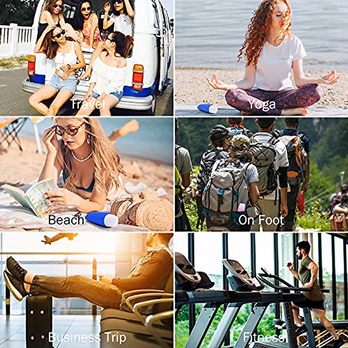 Valourgo 10 Pack Travel Bottles Set for Toiletries, 3 Ounce Portable Travel Size Containers Leak Proof Spray Bottles Tubes Shampoo Conditioner Accessories with Label