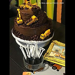 Z ZICOME Novelty Disposable Plastic Shovel Shape Dessert Spoon, Set of 50